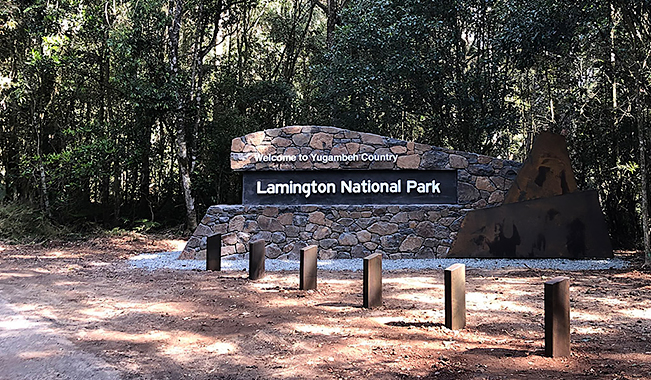 Queensland Parks - Lamington National Park Entry Walls, Queensland | Gold Coast Signs - Bremner ...